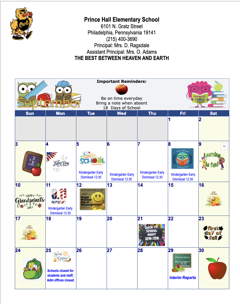 Prince Hall School – The School District of Philadelphia